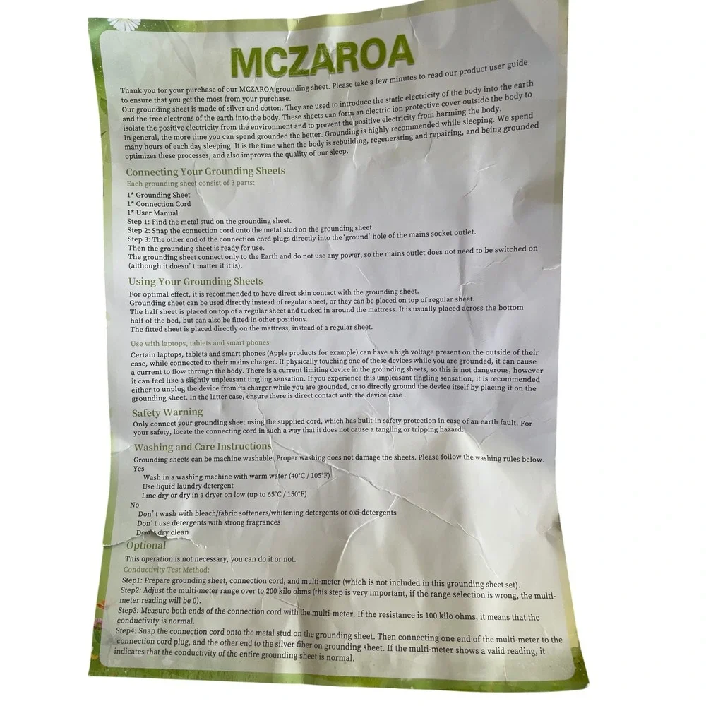 MCZAROA | Bedding | Mczaroa Grounding Sheet Queen Size Fitted Silver ...